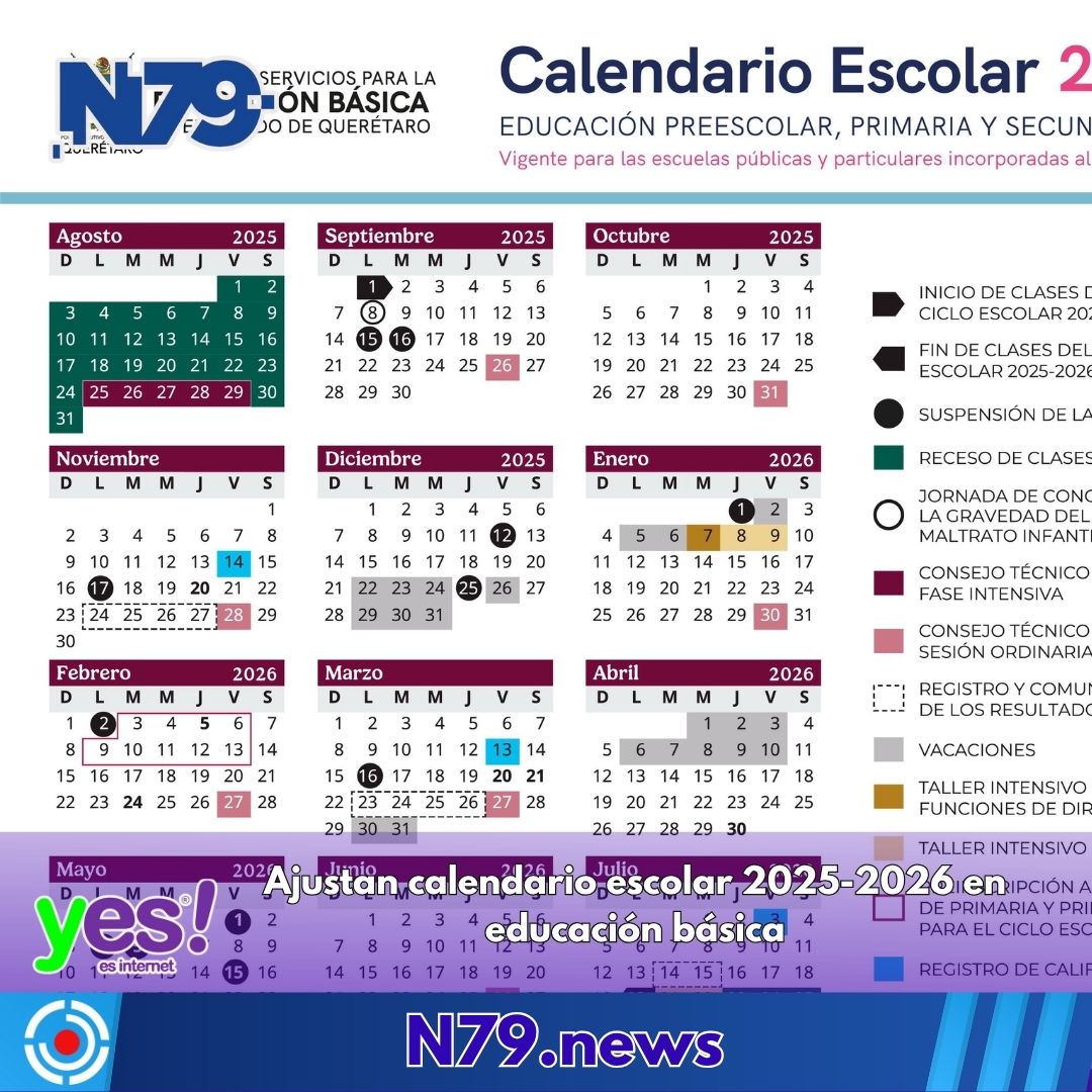 Ajustan calendario escolar 2025-2026 en educación básica