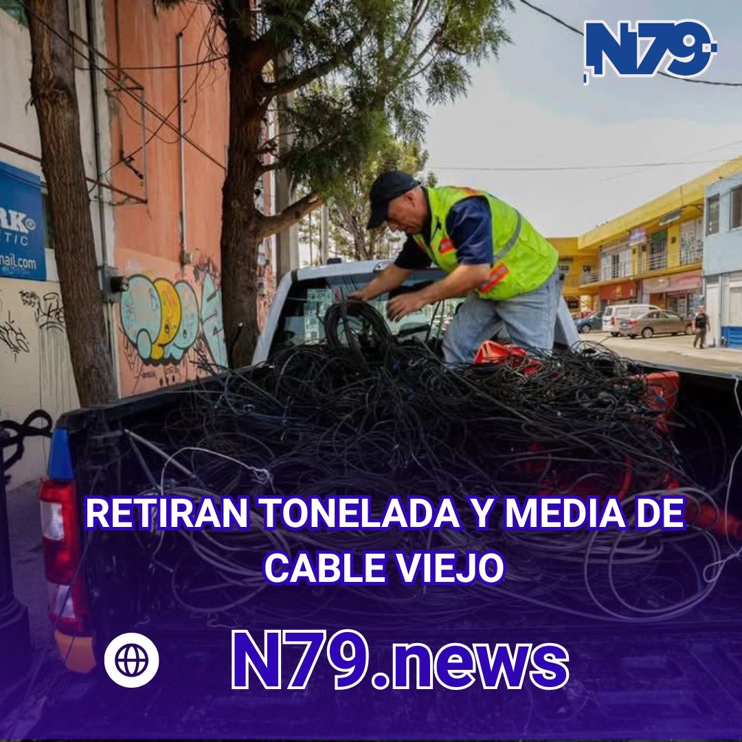N79news • Retiran tonelada y media de cable viejo